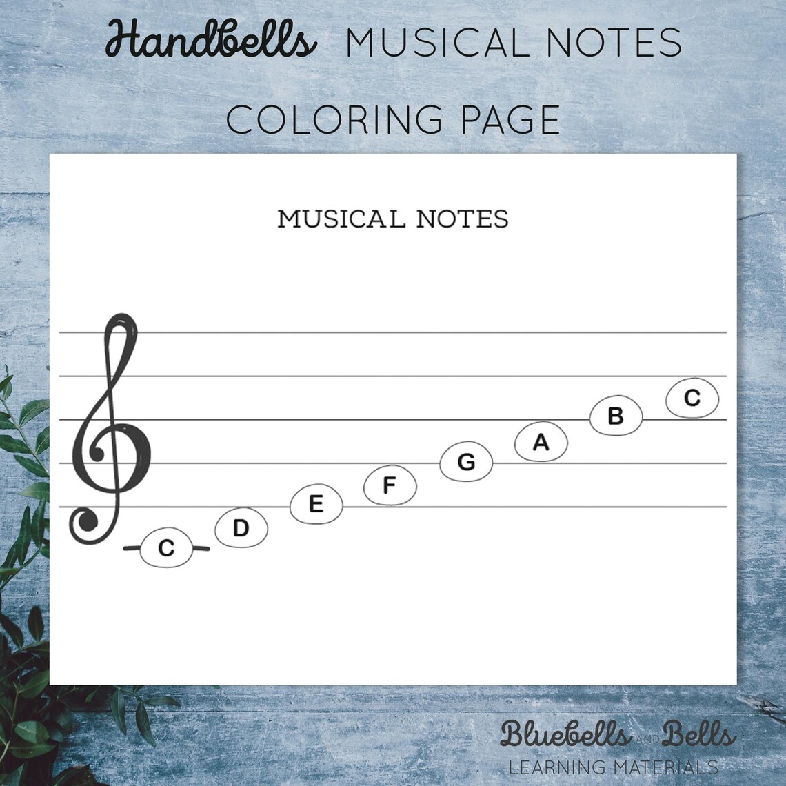Montessori Music Handbells Printable Musical Notes Poster and Cards - Etsy