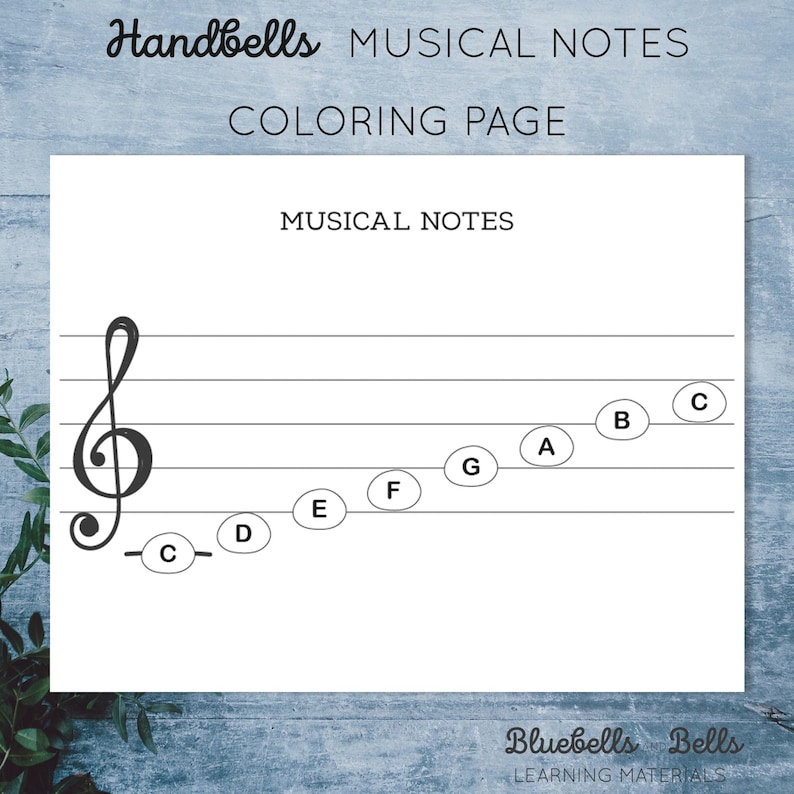 Montessori Music Handbells Printable Musical Notes Poster and Cards - Etsy