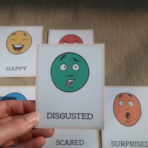 Emotions Cards and Wheel Printable. Feelings Flashcards. - Etsy