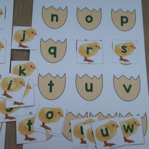 Spring Preschool Printable Letter Matching Chick and Egg. Easter ...