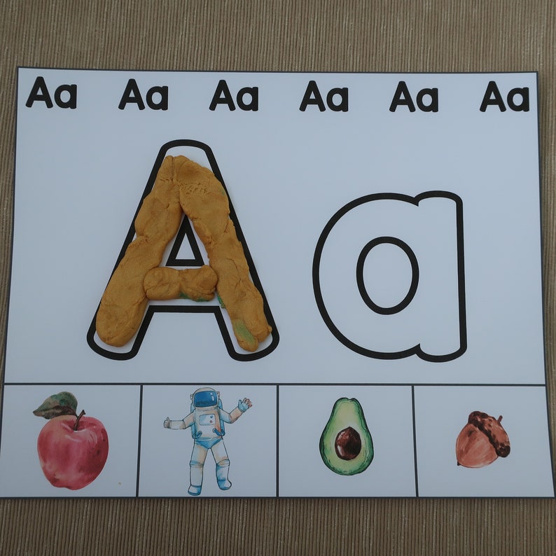 Alphabet Playdough Mats. Printable Letter Recognition Activity - Etsy