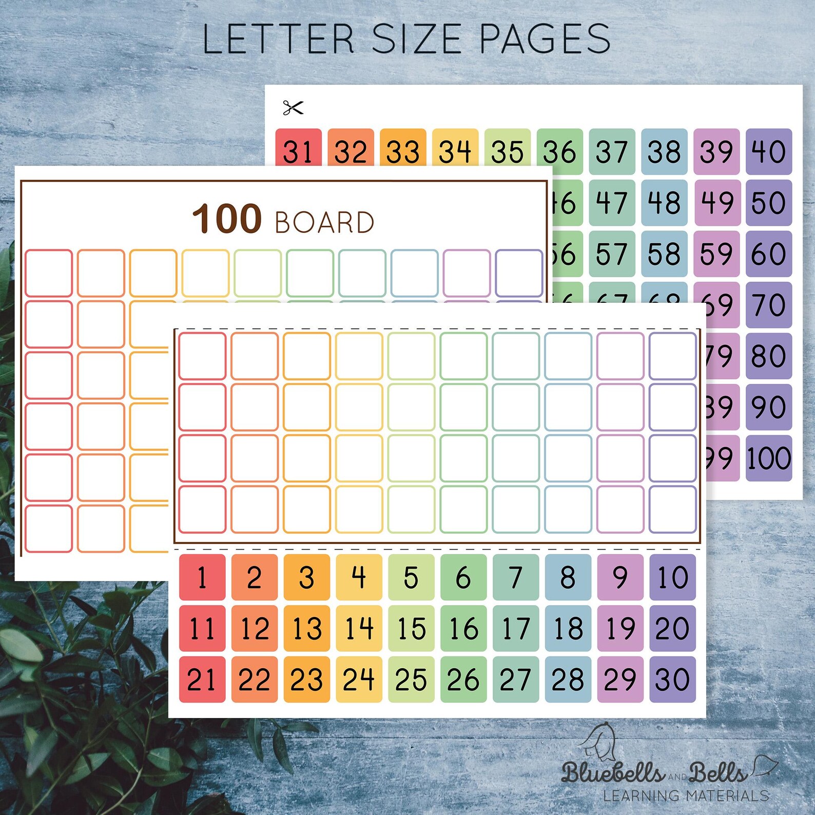 Hundred Board Hundred Chart. Count to 100 Activity for Preschool and ...