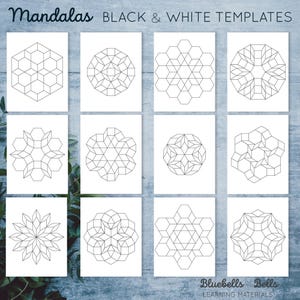 Pattern Block Templates Mandalas. - Etsy