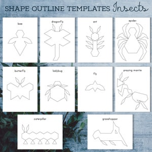 Insect Pattern Blocks Templates. Spring Printable Preschool and ...