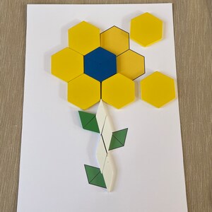 Flowers Pattern Blocks Templates. Spring Preschool and Kindergarten ...