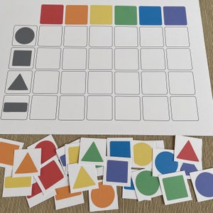Montessori Preschool Printable Sorting Activity Color and Shape ...