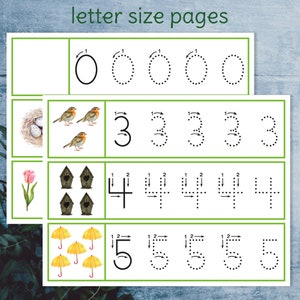 Spring Printable Number Tracing Strips. Spring Preschool and ...