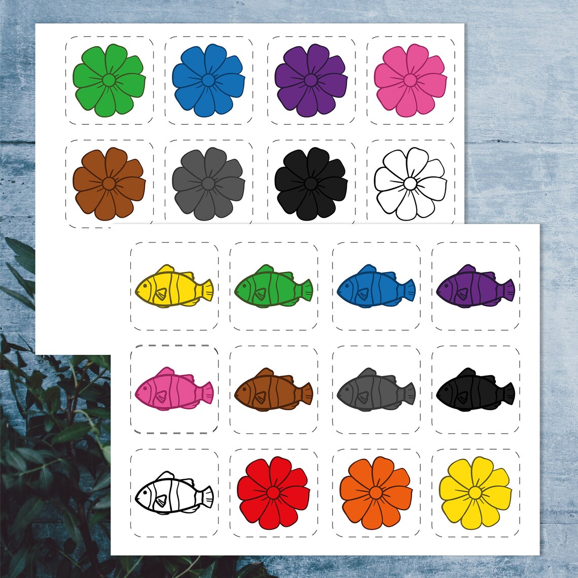Color Matching Printable. Toddler Sorting Activity. Preschool - Etsy
