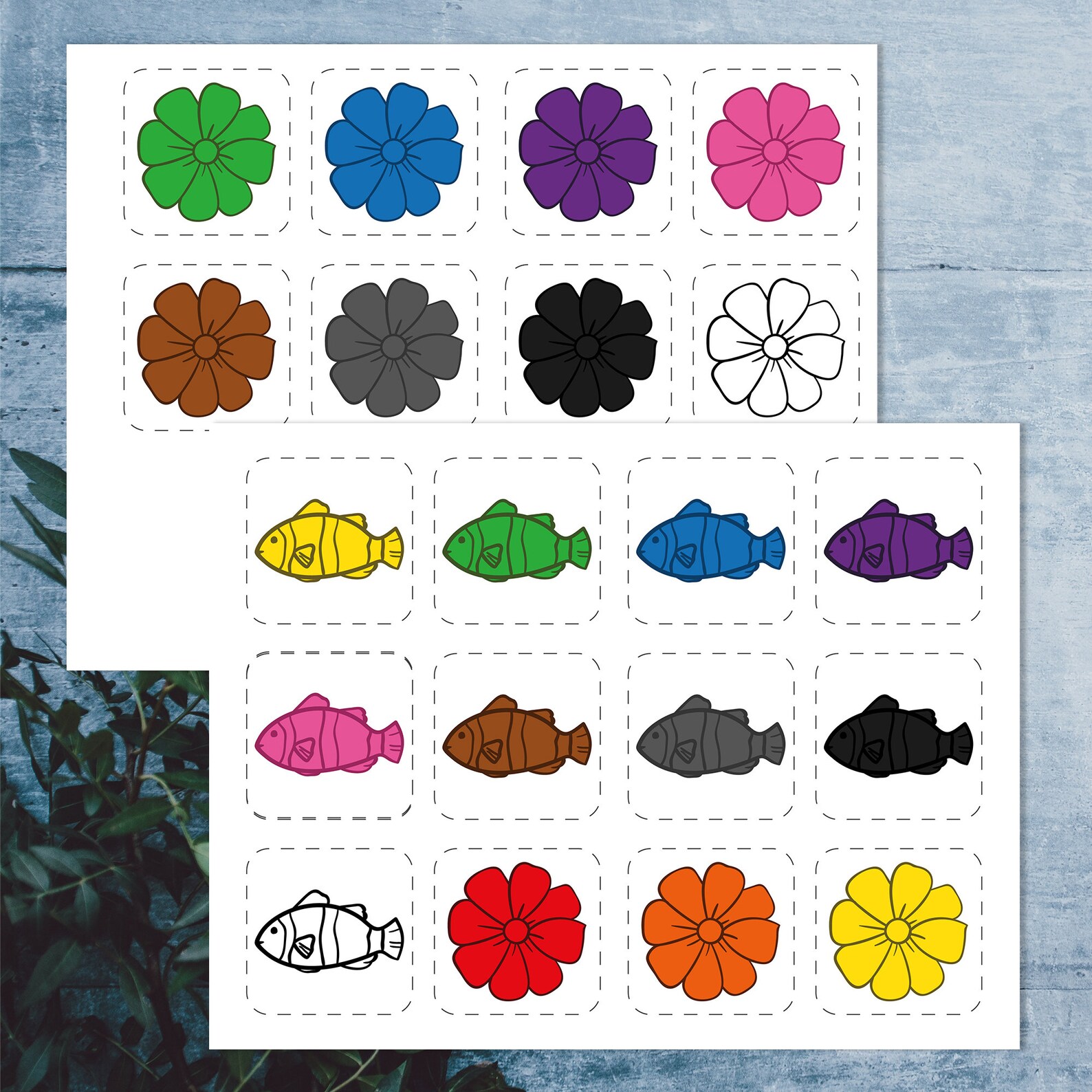 Color Matching Printable. Toddler Sorting Activity. Preschool Color ...