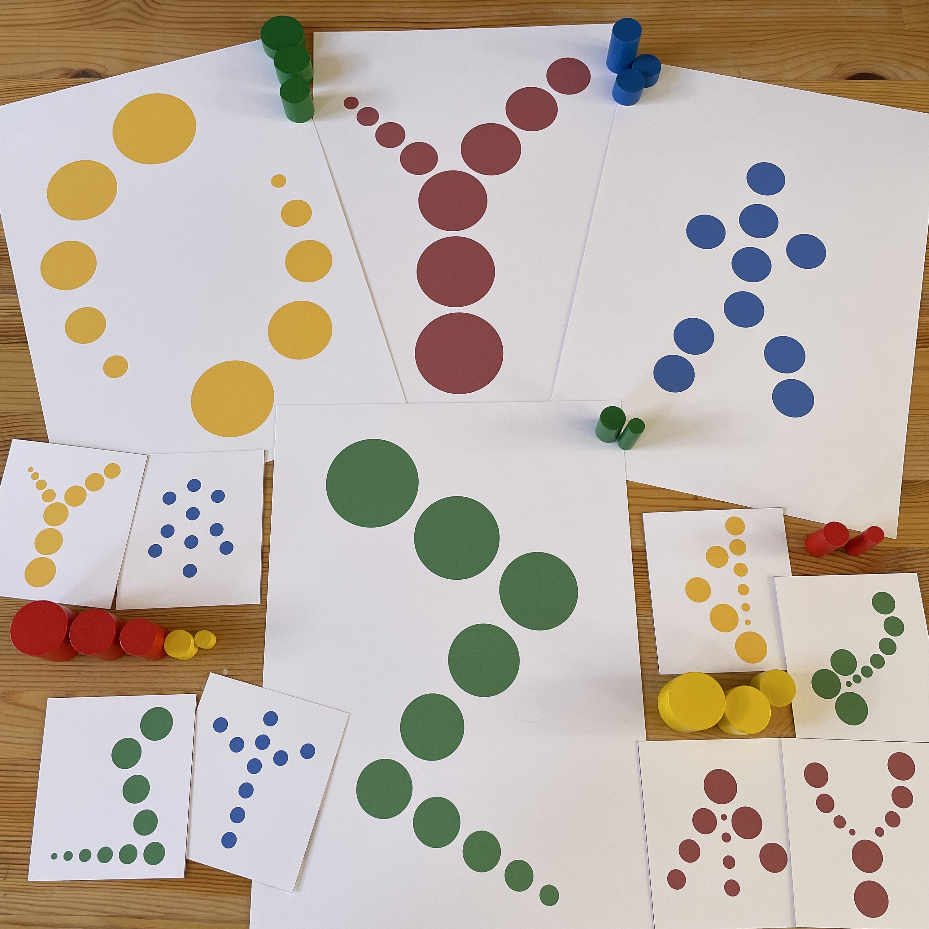 Montessori Knobless Cylinders Patterns. Matching Activity for Preschool ...