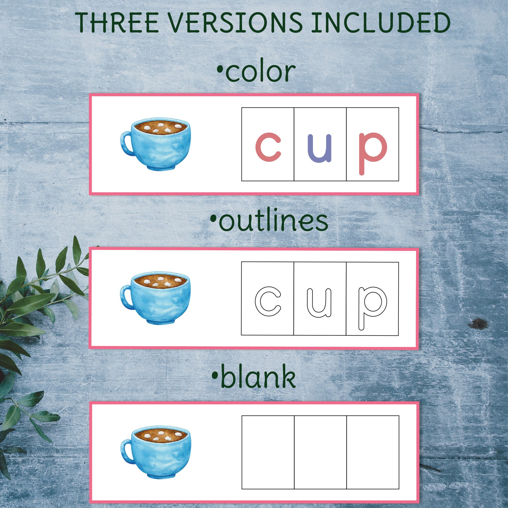 Montessori Printable Moveable Alphabet and CVC Word Matching - Etsy UK