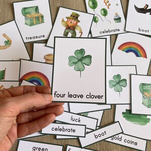 St. Patrick's Day Montessori Printable 3-part Cards. - Etsy