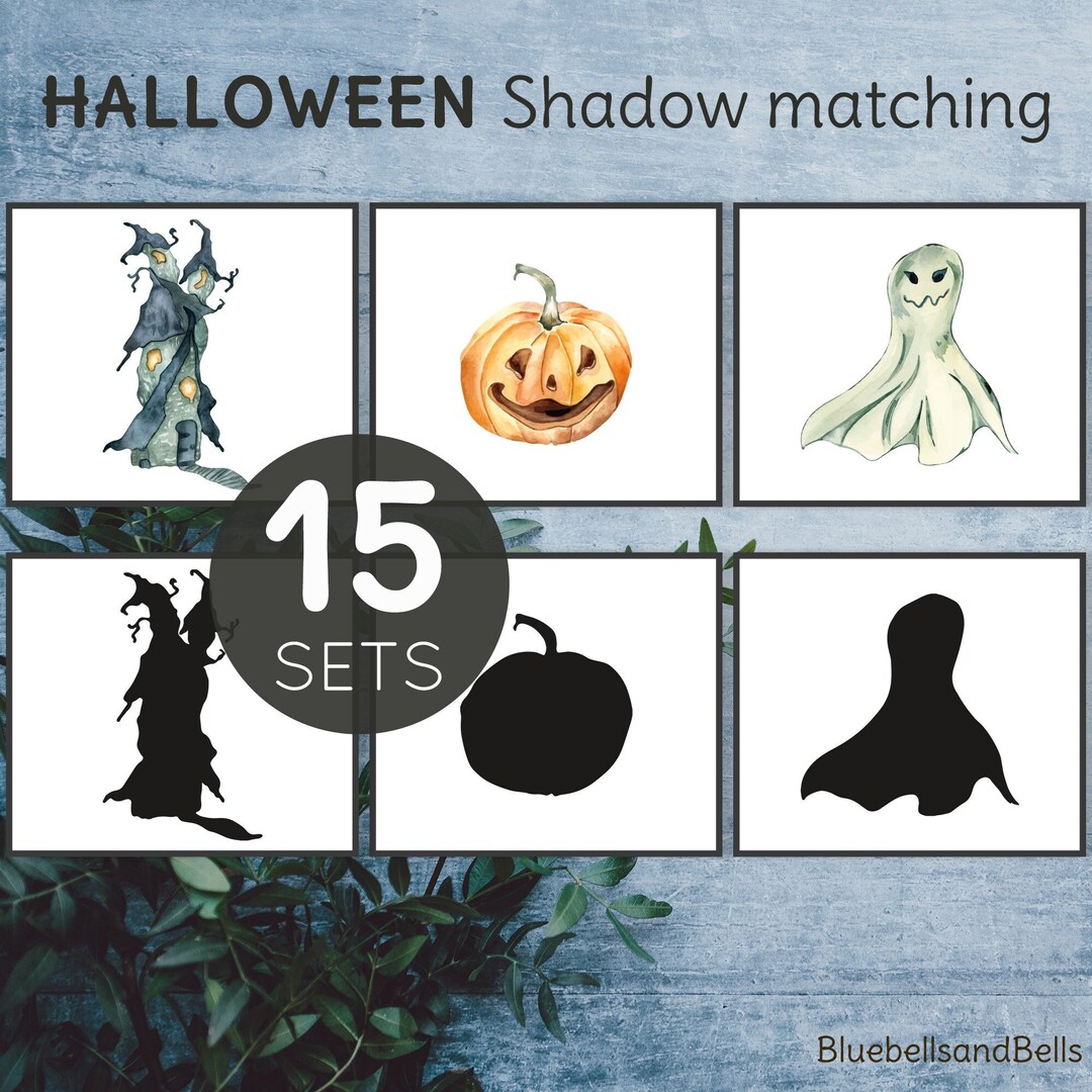 Halloween Toddler and Preschool Printable Shadow Matching Cards ...