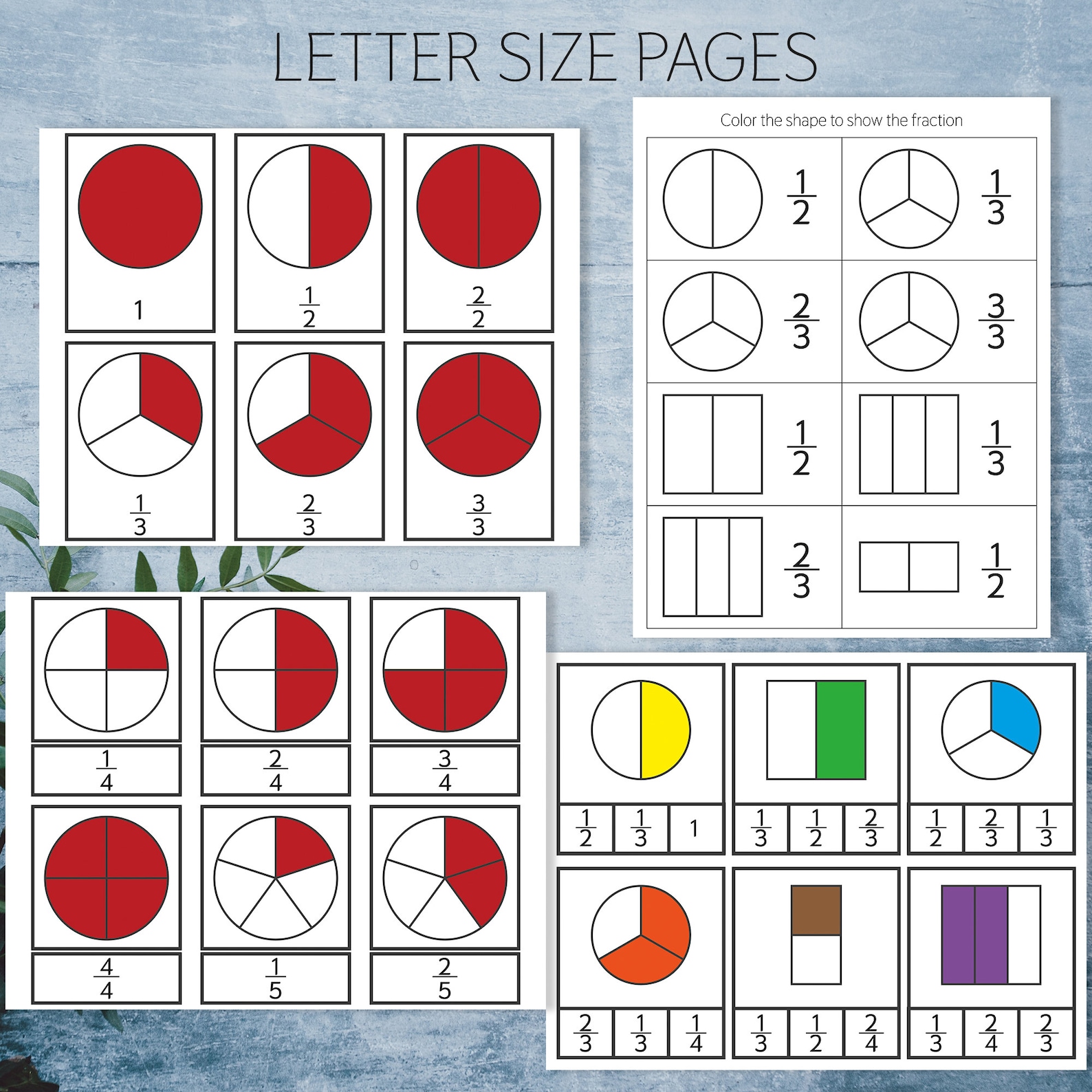 Fractions Preschool and Kindergarten Activities 1-6. - Etsy