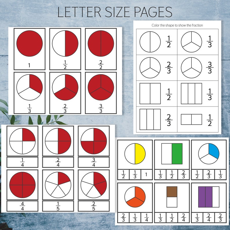 Fractions Preschool and Kindergarten Activities 1-6. - Etsy