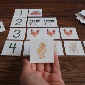 Number Chart 1-10 Printable. Farm Animal Montessori Math Counters ...
