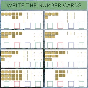 Montessori Golden Beads Printable Number Cards, Task Cards, Control ...