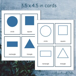 Montessori Printable Shapes Flash Cards. Preschool Matching Activity ...