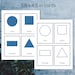 Montessori Printable Shapes Flash Cards. Preschool Matching Activity ...
