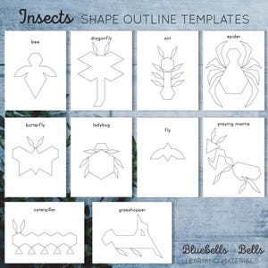 Insect Pattern Blocks Templates. Spring Printable Preschool and ...