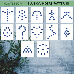 Montessori Knobless Cylinders Patterns. Matching Activity for Preschool ...
