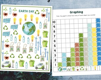 Earth Day Printable, Graphing Activity, I Spy Preschool and ...