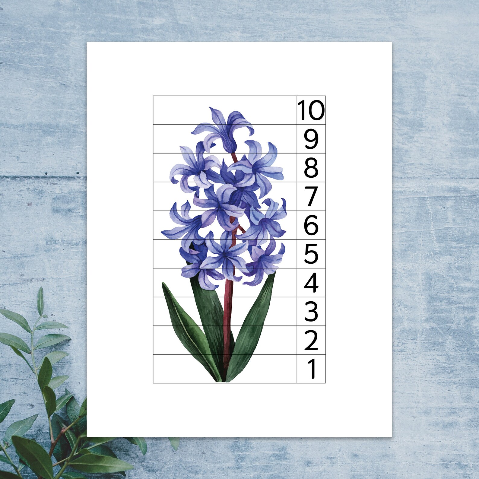 Flower Number Puzzles 1-10. Montessori Spring Printable. - Etsy
