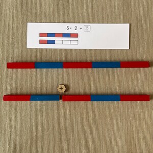 Montessori Number Rods Addition Printable. Missing Addend Equation ...