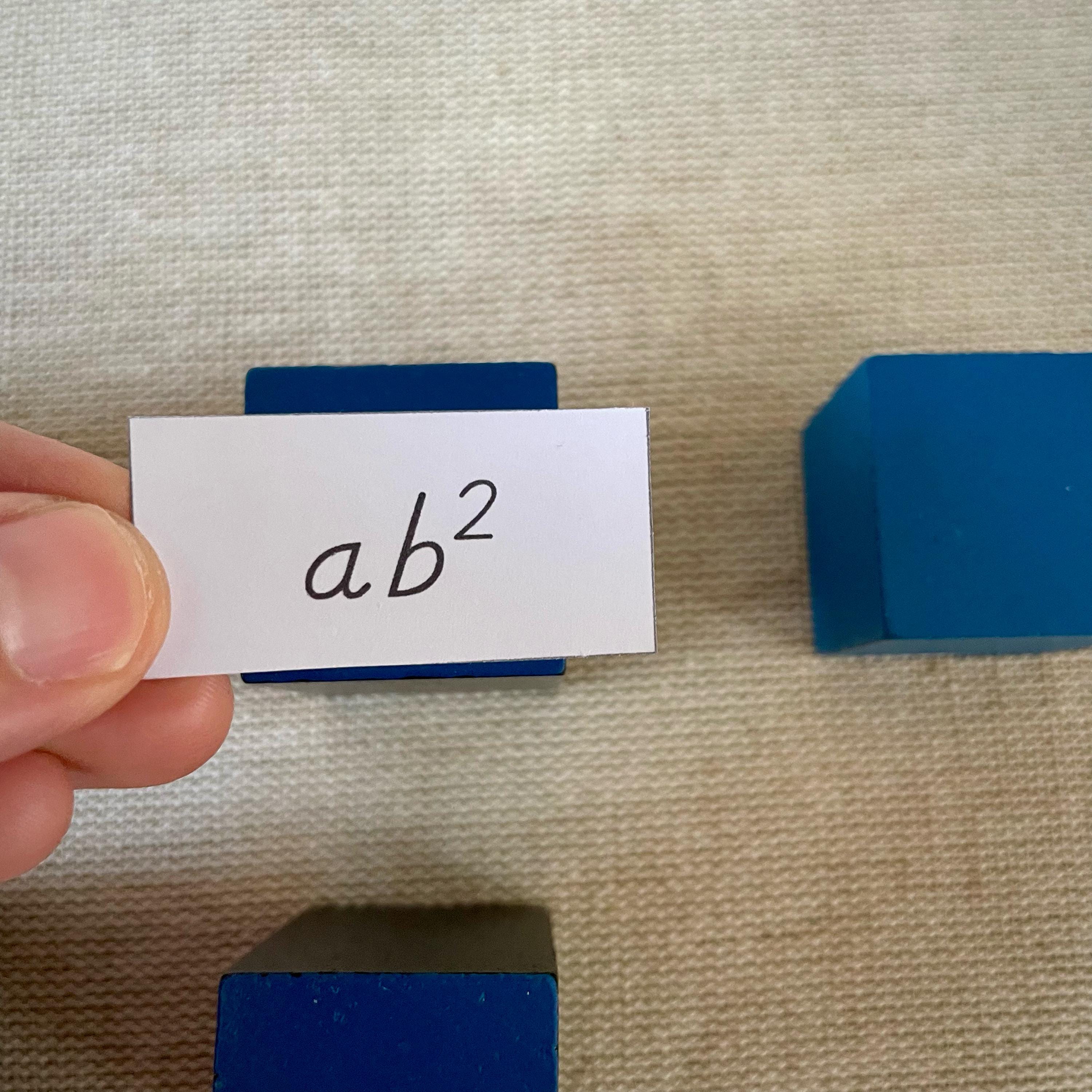 Montessori Binominal Cube Equation Printable Chart, Worksheets and ...