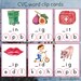 Phonics Printable CVC Word Clip Cards. Beginning Sound - Etsy