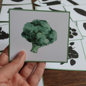 Vegetables Printable Shadow Matching Cards. Montessori Toddler Activity ...