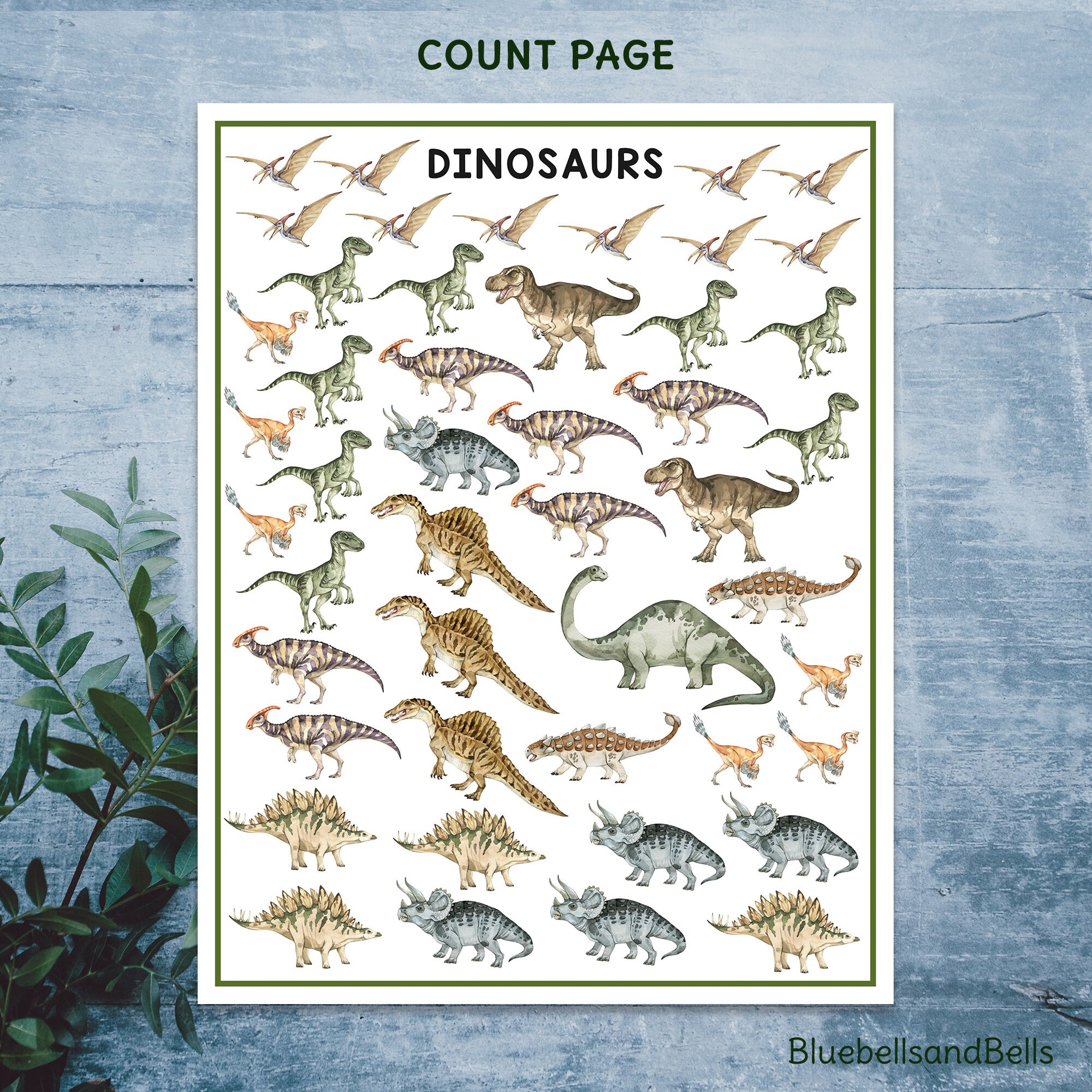 Dinosaur Preschool Graphing Activity. Math Printable for - Etsy