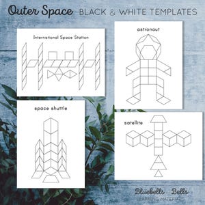 Outer Space Pattern Blocks Templates. Solar System Preschool and ...