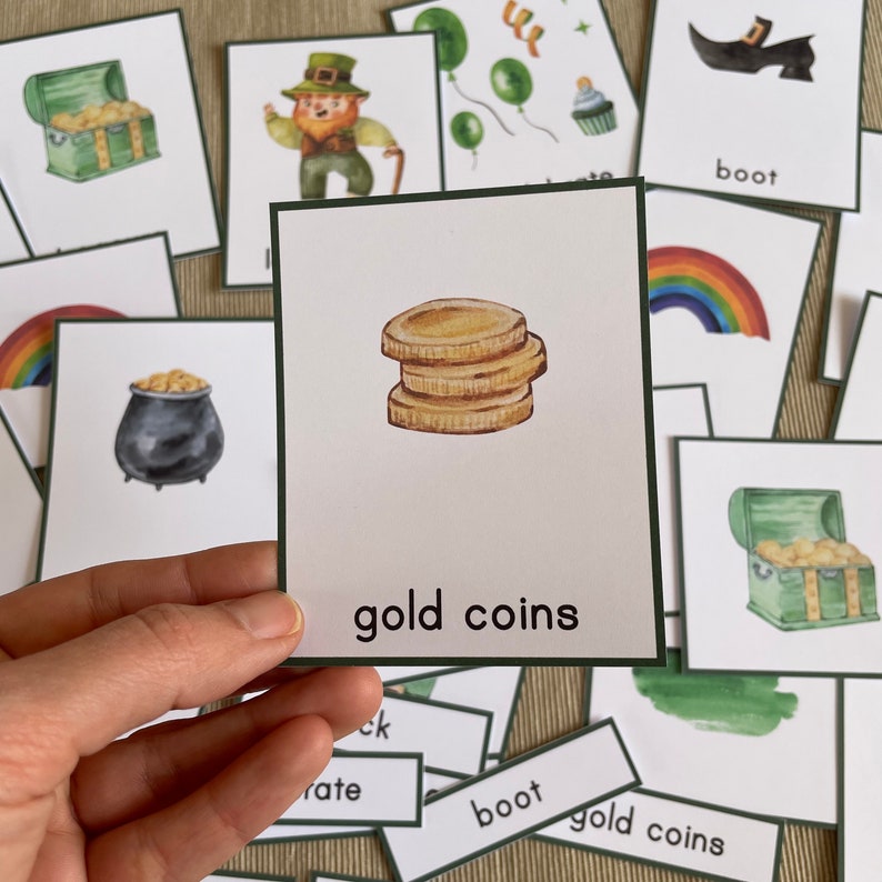 St. Patrick's Day Montessori Printable 3-part Cards. - Etsy