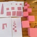 Pink Tower Printable Patterns, Matching Cards and Chart. Montessori ...