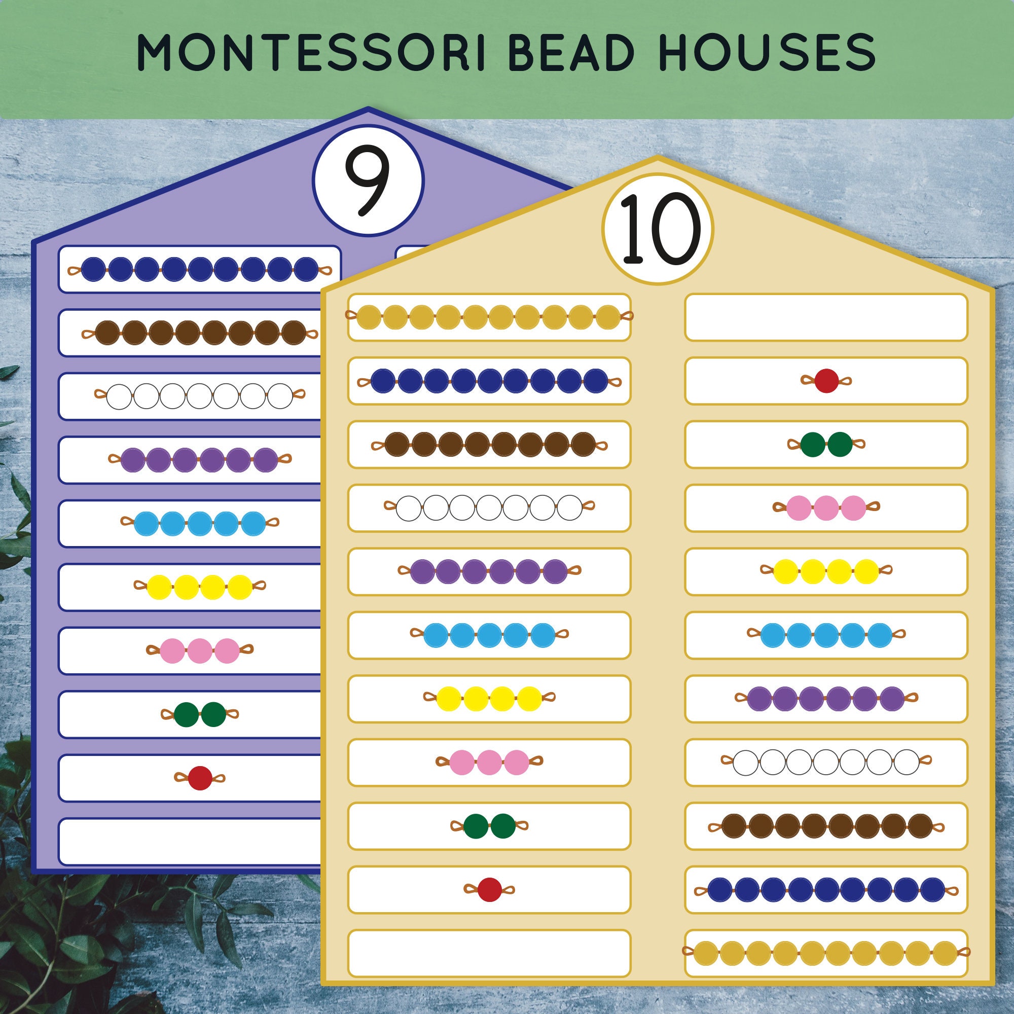 Montessori Bead Addition Activity. Montessori Printable Math - Etsy