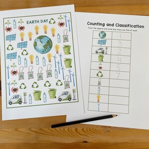 Earth Day Printable Graphing Activity. I Spy Preschool and Kindergarten ...