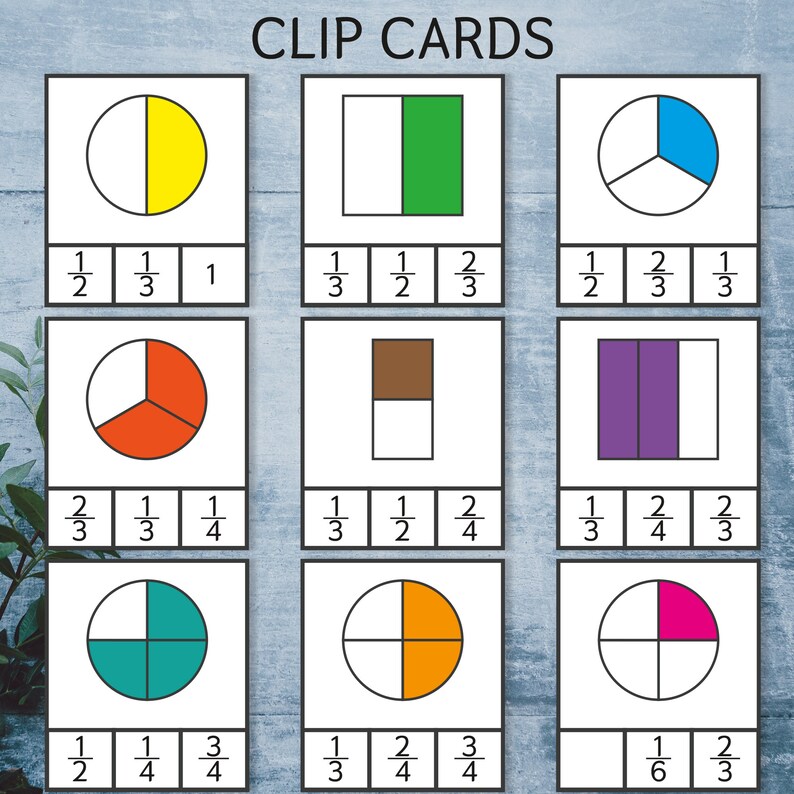 Fractions Preschool and Kindergarten Activities 1-6. - Etsy