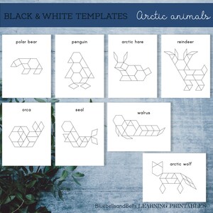 Arctic Animals Pattern Blocks Templates. Antarctic Animals Shape ...