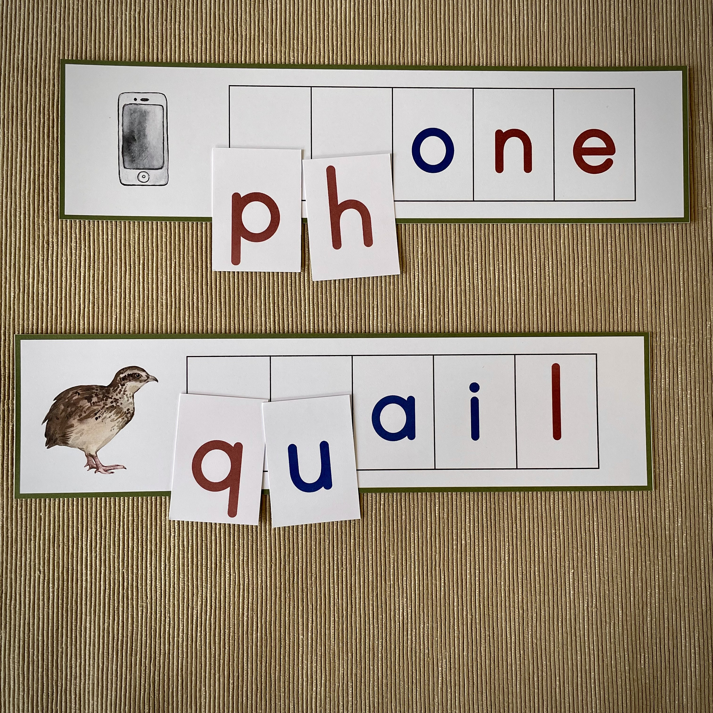 Montessori Moveable Alphabet Digraph Cards. Phonics Printable Activity ...