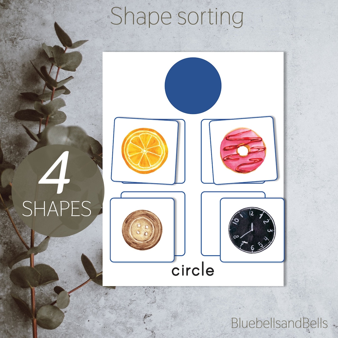 Shape Sorting Activity. Montessori Printable. - Etsy