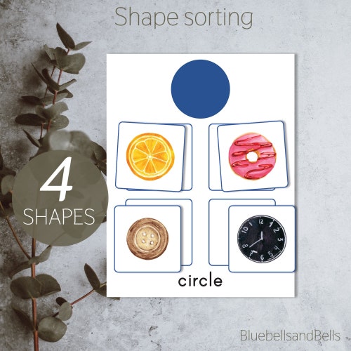 Shape Sorting Activity. Montessori Printable. - Etsy