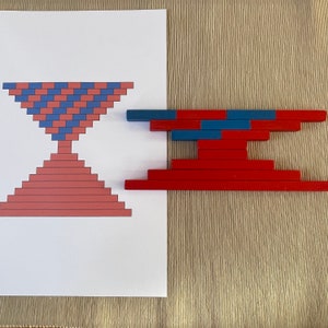 Montessori Printable Red Rods and Number Rods Patterns. Sensorial ...