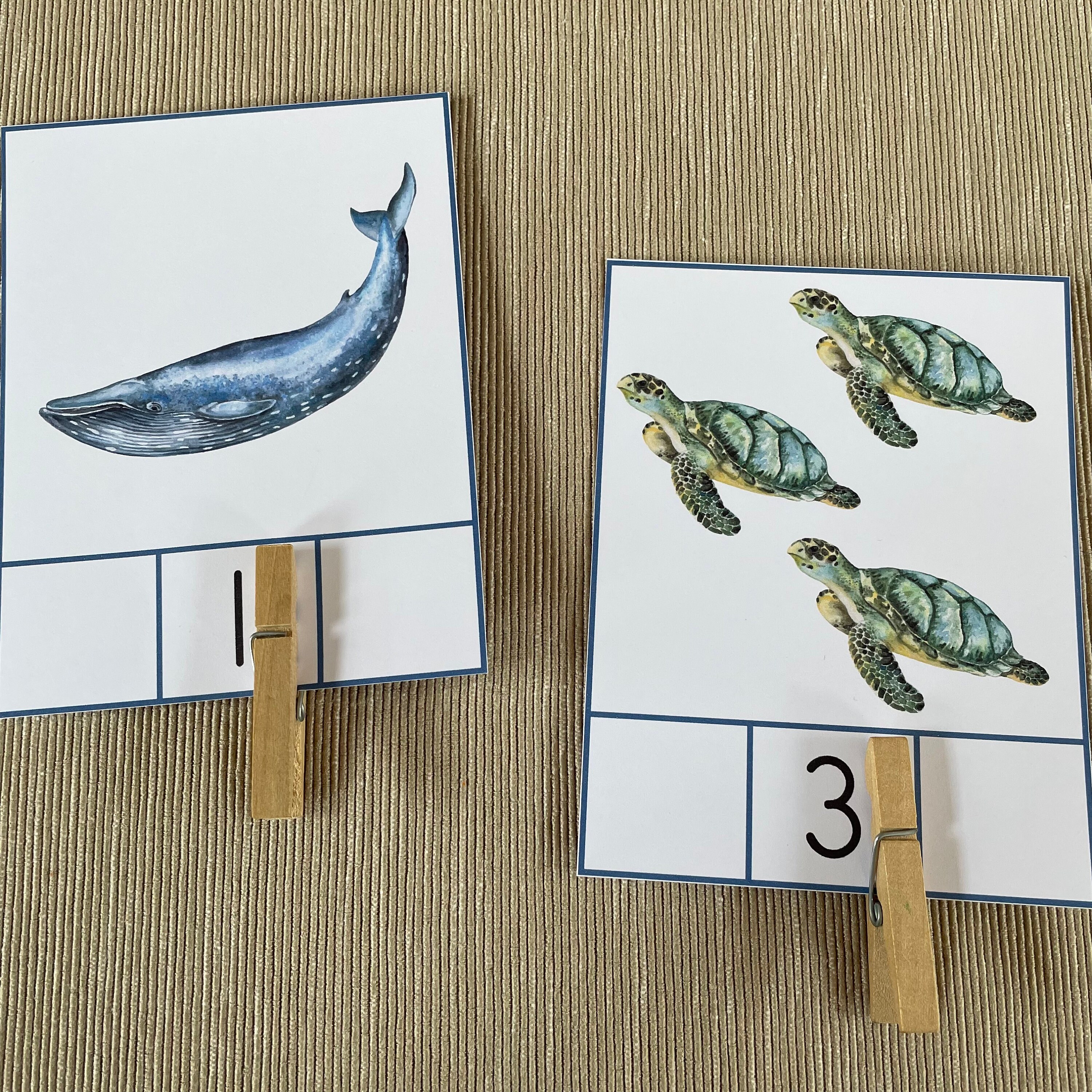 Special Education Errorless Count and Clip Cards 1-10 Ocean. - Etsy