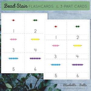 Montessori Colored Bead Stair Printables. Preschool Math Activities ...