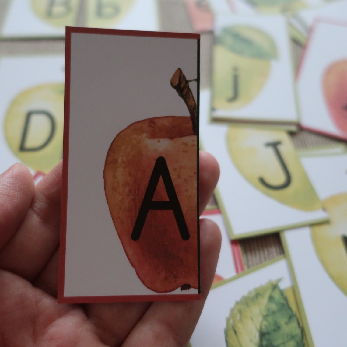 Apple Alphabet Matching Puzzle. Preschool Fall Letter - Etsy