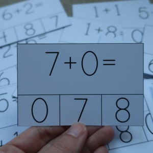 Addition Printable Clip Cards 0-10. Simple Addition Activity ...