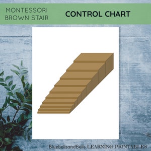 Montessori Brown Stair Extension Printable Patterns, Matching Cards and ...