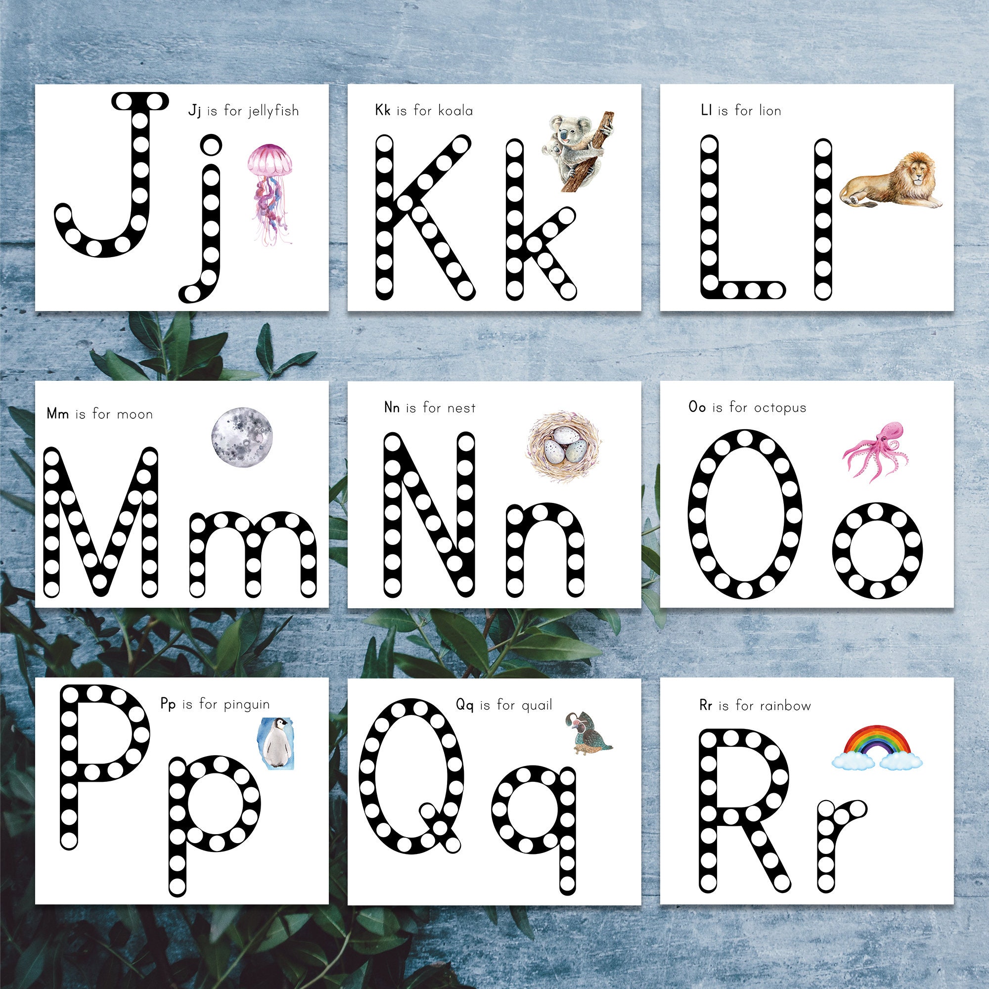 Do a dot printable alphabet. Letter of the week worksheets. | Etsy