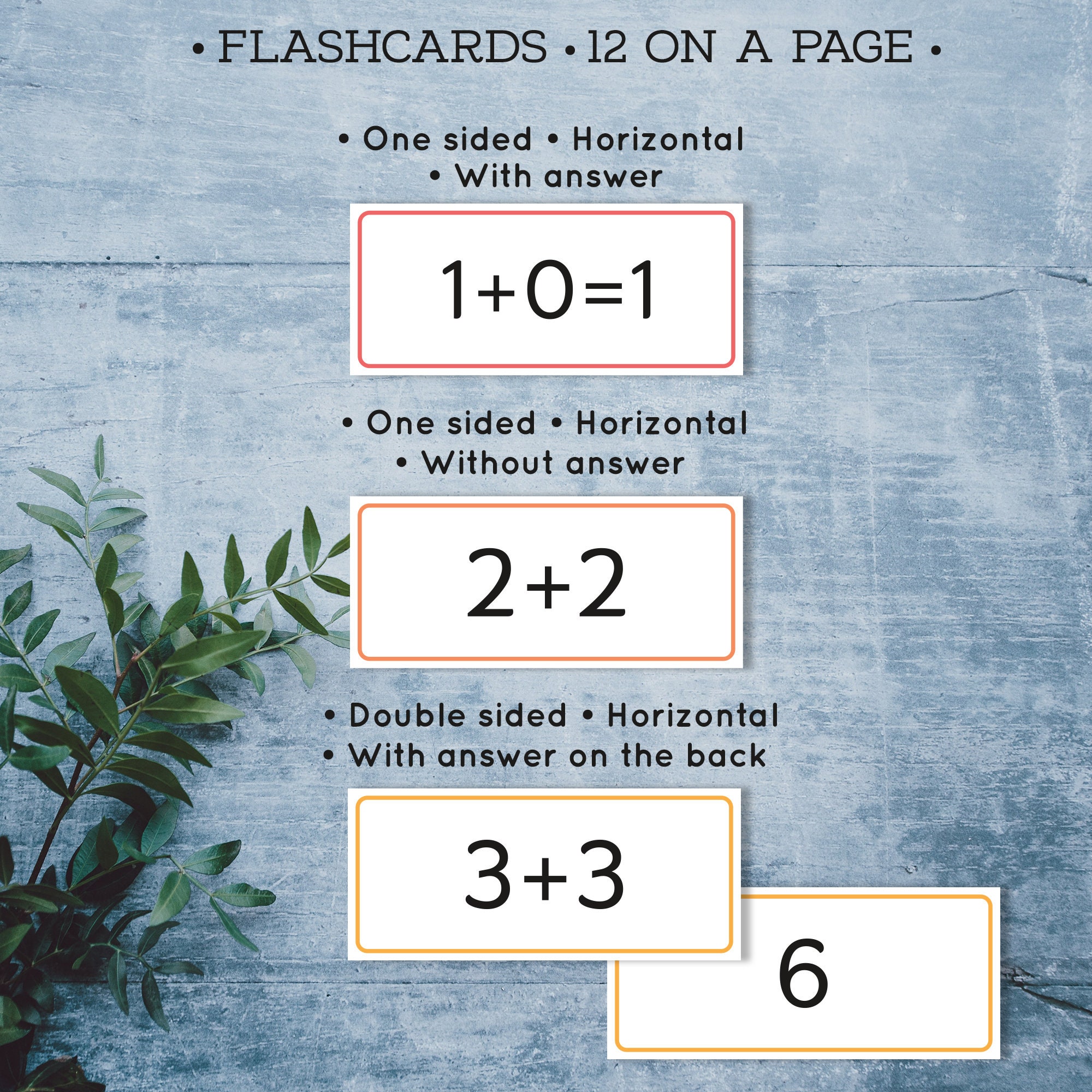 Addition 0-12 Charts Fact Flashcards Tables Worksheets. - Etsy